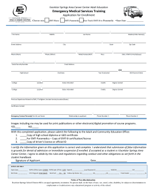 Fillable Online Emergency Medical Services Training Fax Email Print ...