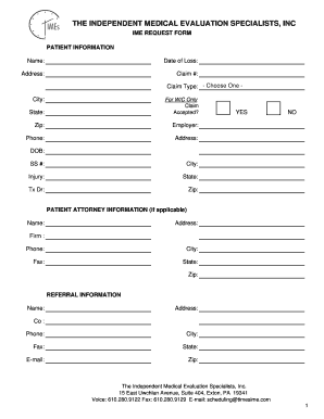 Fillable Online Times - Ime Request Form fillable Fax Email Print ...