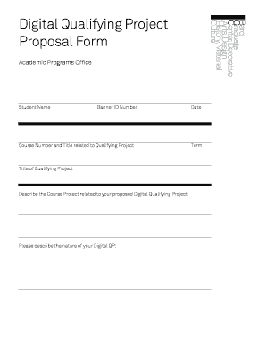 Fillable Online bgc bard Digital Qualifying Project Proposal Form Fax ...