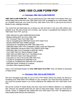 Fillable Online Cms 1500 claim form pdf - tolianbiz Home Fax Email ...