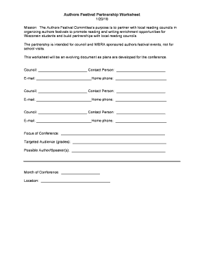 Fillable Online AF Partnership Worksheetdocx Fax Email Print - pdfFiller