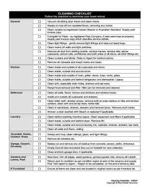 Fillable Online Follow the checklist to maximise your bond refund Fax ...