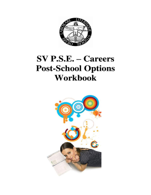 Fillable Online SV PSE Careers Post-School Options Workbook Fax Email Print - pdfFiller