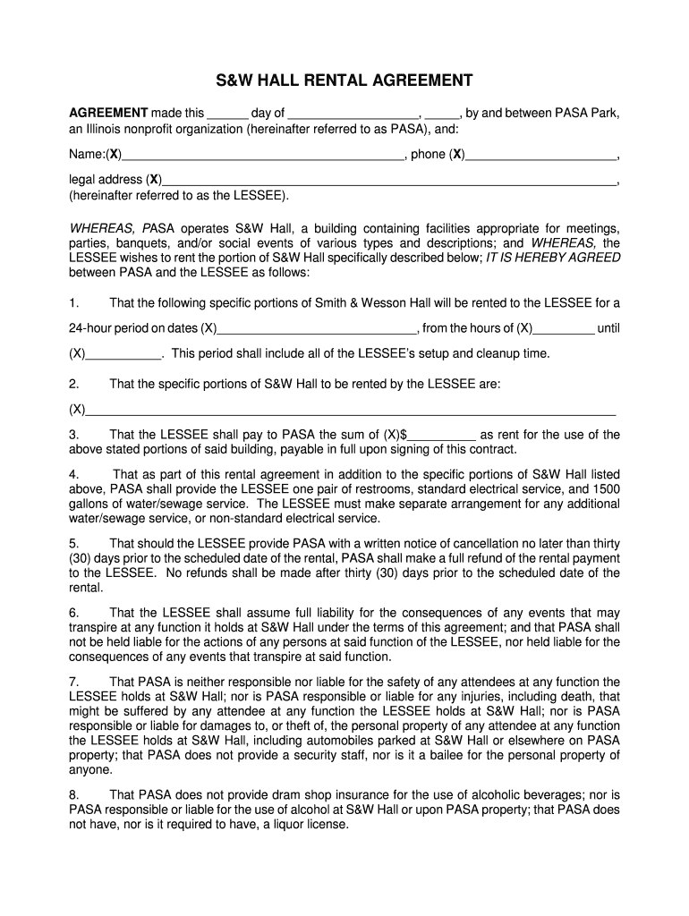Fillable Online SW-Hall-Rental-Agreement-downloadpdf Fax Email Print ...