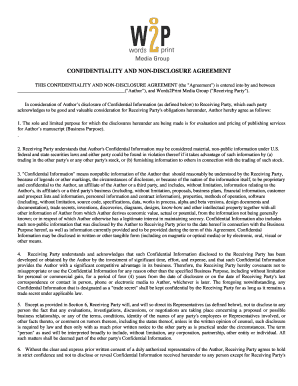 Fillable Online W2P NDA Template Fax Email Print - pdfFiller