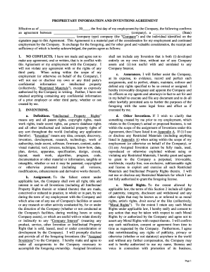 Fillable Online Employee - Proprietary Information and Inventions ...