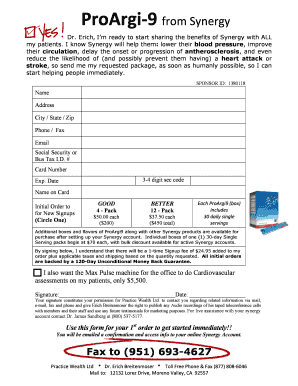 Fillable Online 2015 Synergy FORM as of 1-8-15 Fax Email Print - pdfFiller