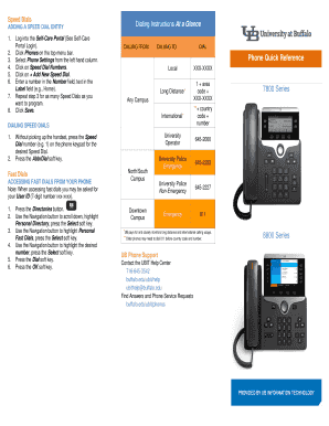 Fillable Online Speed Dials Fax Email Print - pdfFiller