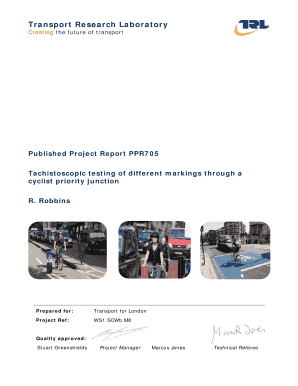 Fillable Online trl co TRL Report Report Template - trl co Fax Email ...