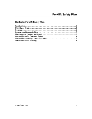 Fillable Online Forklift Safety Plan Fax Email Print - pdfFiller
