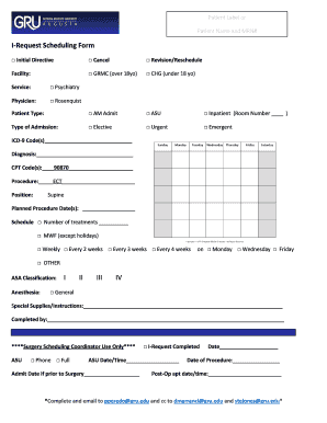 Fillable Online I-Request Scheduling Form Fax Email Print - pdfFiller
