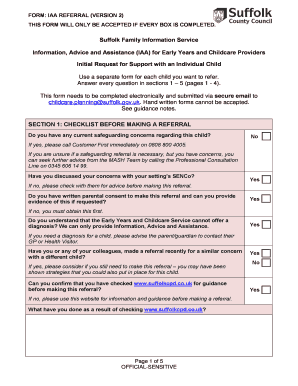 Fillable Online FORM: IAA REFERRAL (VERSION 2) THIS FORM WILL ONLY BE ...