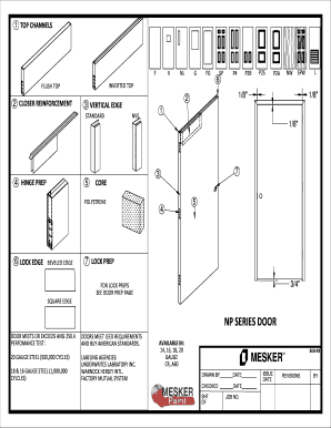 Fillable Online NP DOORS - Sheet1 - Mesker Door Fax Email Print - pdfFiller