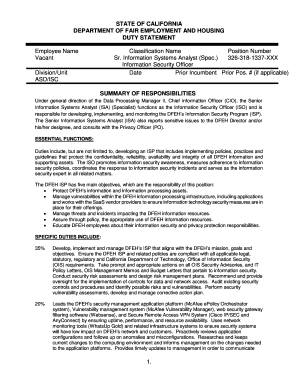 Fillable Online dfeh ca STATE OF CALIFORNIA DEPARTMENT OF FAIR ...