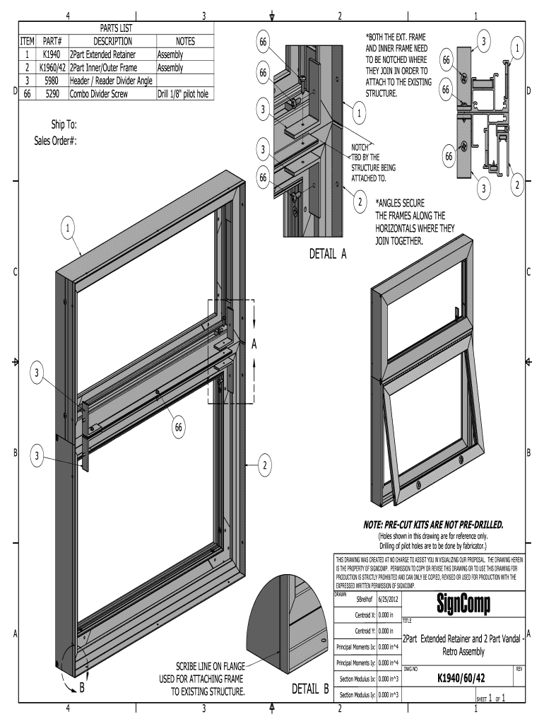 Fillable Online BOTH THE EXT FRAME AND INNER FRAME NEED THEY JOIN IN ...