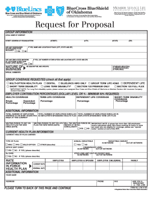 Fillable Online REQUEST FOR PROPOSAL - Ron Powell Insurance Fax Email Print - pdfFiller