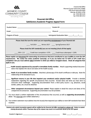 Fillable Online monroeccc Financial Aid Office Monroe County Community College 1555 South ...