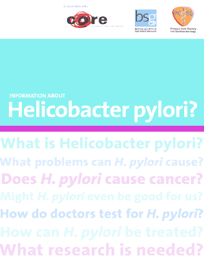 Fillable Online INFORMATION ABOUT Helicobacter pylori - NHS Fax Email ...