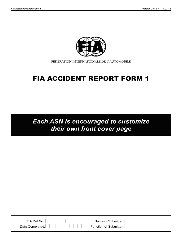 Fillable Online sams-asn FIA ACCIDENT REPORT FORM 1 - sams-asnsk Fax ...