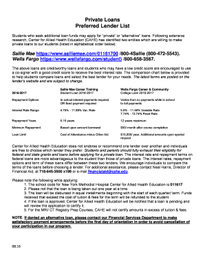 Fillable Online Preferred Lender List Fax Email Print - pdfFiller