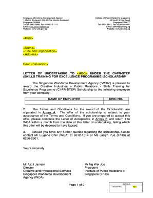 Fillable Online iprs org LETTER OF UNDERTAKING TO ltABCgt UNDER THE Fax ...