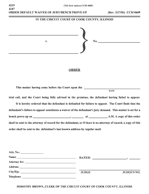 Fillable Online 4219 (This form replaces CCM10609) 4247 ORDER DEFAULT ...