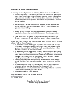 Fillable Online hope-funds Hope Funds Related Party Questionnairedoc ...