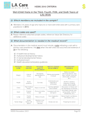 Fillable Online Guide to HEDIS Measures - LA Care Health Plan Fax Email ...