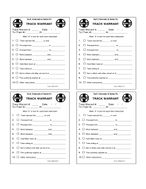 Fillable Online TRACK WARRANT - iiNet Fax Email Print - pdfFiller