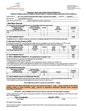 Advancepierre Foods Tyson - Fill Online, Printable, Fillable, Blank ...