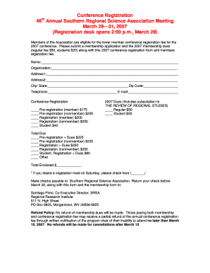 Fillable Online srsa (Registration desk opens 200 p - srsa Fax Email ...