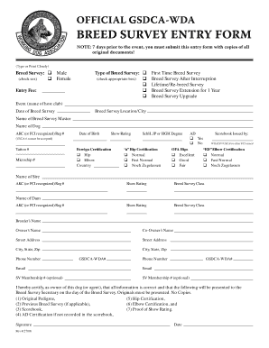 Fillable Online southwestdiamondbacksc Survey entry formpdf ...