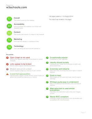 Fillable Online The overall score for this website Fax Email Print ...