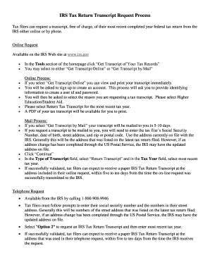 Fillable Online cornellcollege IRS Tax Return Transcript Request Process - cornellcollegeedu Fax ...