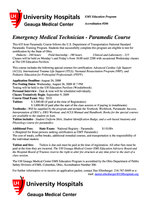 Fillable Online Paramedic Application Packet Finaldoc Fax Email Print ...