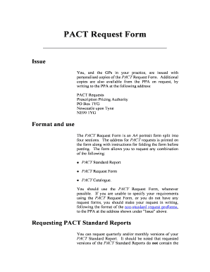 Fillable Online PACT Request Form - ppaorguk Fax Email Print - pdfFiller