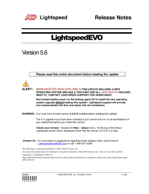 Fillable Online Lightspeed Evo Release Notes Lightspeed Evo Release ...
