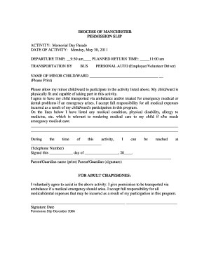 Fillable Online ijschool permission slip for paradehtm - ijschool Fax ...