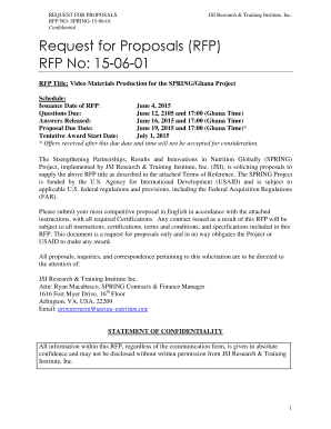Fillable Online spring-nutrition Request for Proposals RFP RFP No 15-06 ...