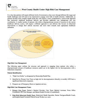 Fillable Online West County Health Center High Risk Case Management Fax ...