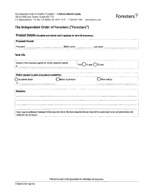 Fillable Online Foresters - tga4a Fax Email Print - pdfFiller