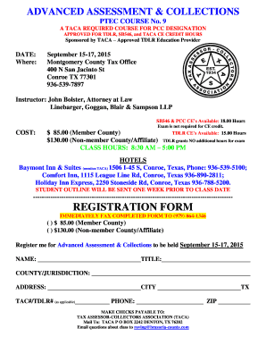 Fillable Online 9 A TACA REQUIRED COURSE FOR PCC DESIGNATION APPROVED ...