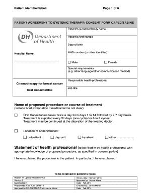 Fillable Online Patient identifierlabel Page 1 of 6 PATIENT AGREEMENT TO Fax Email Print - pdfFiller