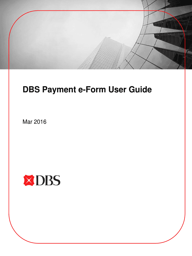 Fillable Online DBS Payment e-Form User Guide Fax Email Print - pdfFiller