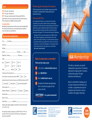 Fillable Online How to become a member AIA Membership Fax Email Print ...