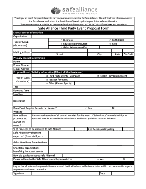 Fillable Online Alliance Proposal Fax Email Print - pdfFiller