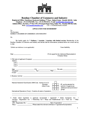 Fillable Online Bombay Chamber of Commerce and Industry Fax Email Print ...