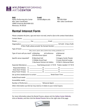 Fillable Online hyltoncenter Rental Interest Form - George Mason ...