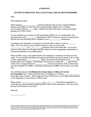 Fillable Online LETTER TO EMPLOYEES TO INITIATE FMLA Fax Email Print ...