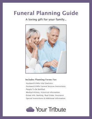 Fillable Online Funeral Planning Guide - Your Tribute Fax Email Print ...